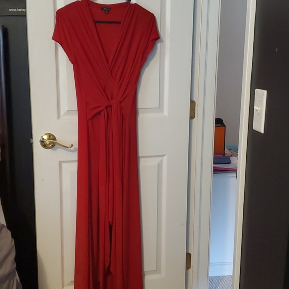 IMAN | Dresses | Gorgeous Iman Red Maxi High Low | Poshmark